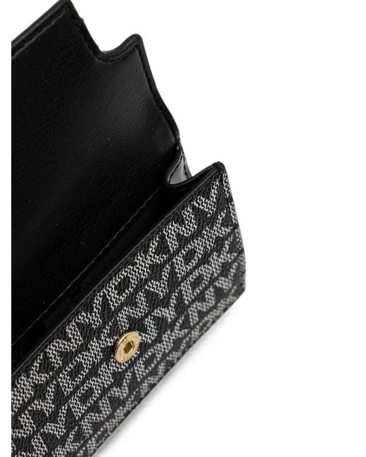 DKNY Avril Logo-Print Wallet in Black | Lyst UK