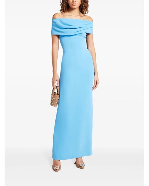 Solace London Eva Maxi Dress in Blue | Lyst