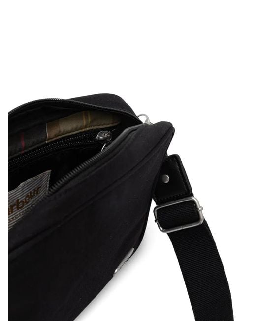 Barbour Olivia Logo-Plaque Crossbody Bag in Black | Lyst UK