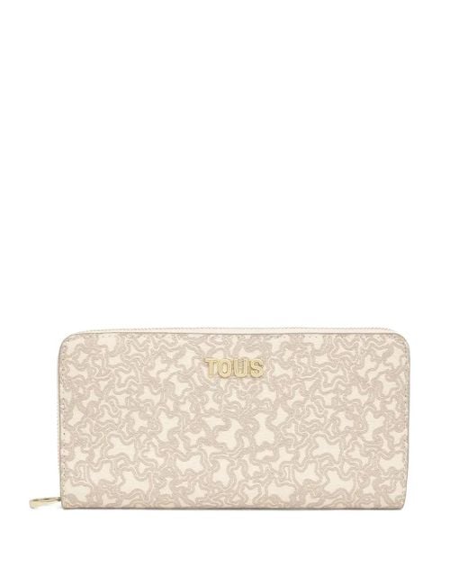 Tous Zip-Around Floral Wallet in Natural | Lyst UK