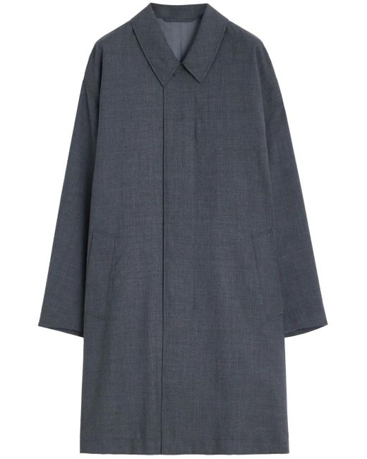 Lemaire Tailored Overcoat in Blue | Lyst