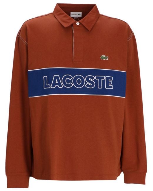 Lacoste Rugby Polo Shirt in Orange for Men | Lyst