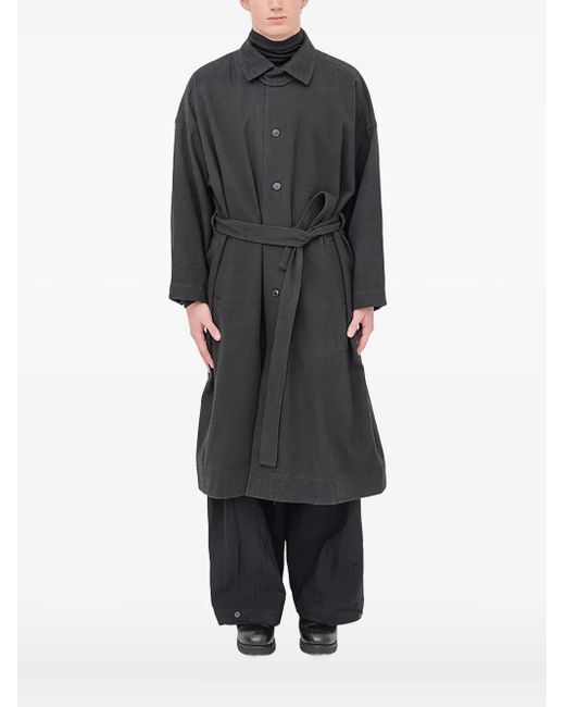 Jan Jan Van Essche Front-pocket Split Coat in Black for Men | Lyst UK