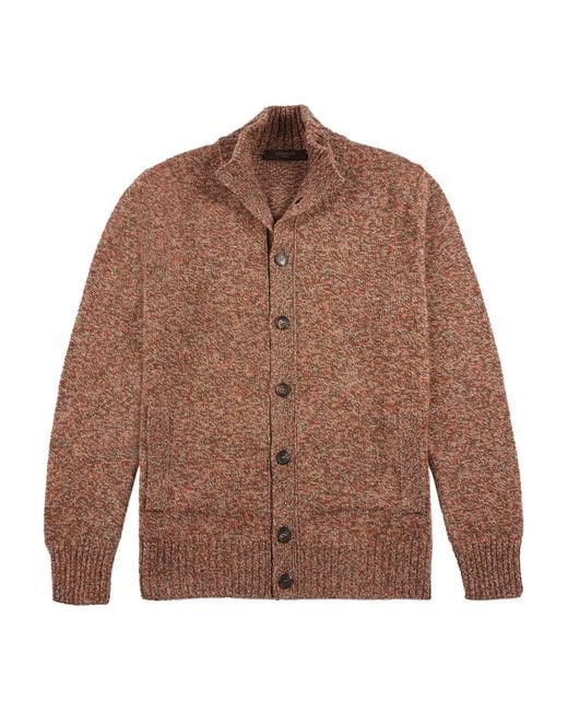 Zanone Geelong Wool Cardigan in Brown for Men | Lyst UK
