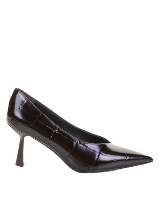 Chantal 70Mm Crocodile-Print Pumps in Brown | Lyst