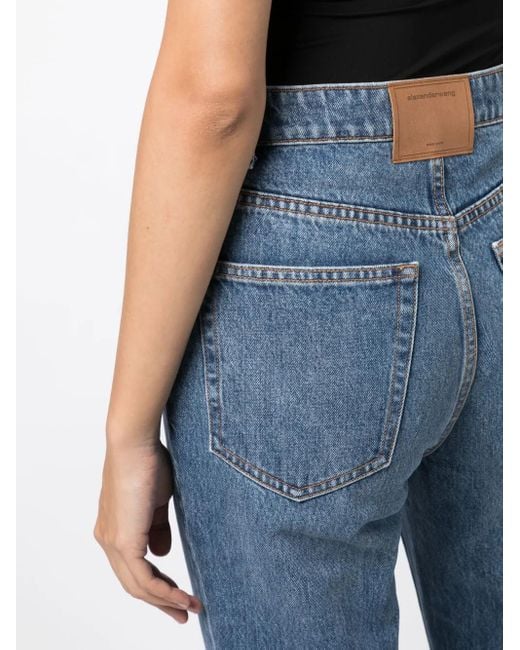 Alexander Wang Fly High-Rise Flared Jeans in Blue | Lyst UK