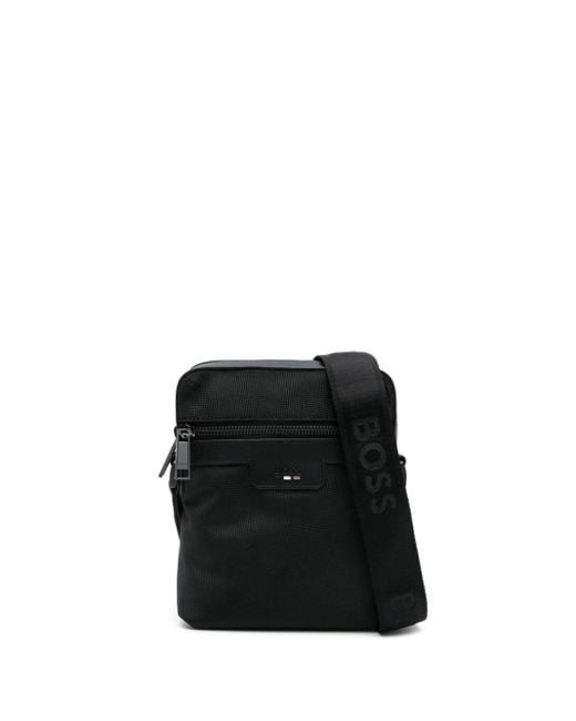 BOSS Logo-Deed Messenger Bag in Black for Men | Lyst