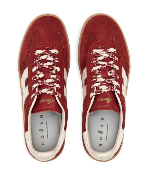 Hogan Cool Suede Sneakers in Red | Lyst UK