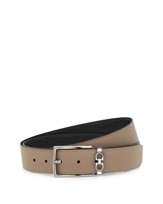 Ferragamo Reversible And Adjustable Belt With Rectangular Buckle in ...