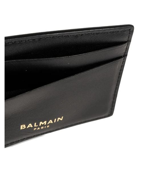 Balmain Chain-Detail Card Holder in Black for Men | Lyst UK