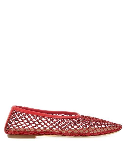 STAUD Cut-out Flat Sandals in Red | Lyst