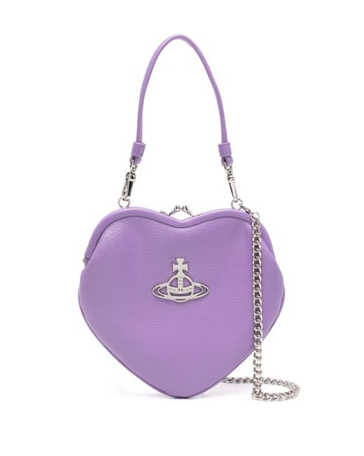 Vivienne Westwood Belle Heart Leather Mini Bag in Purple | Lyst
