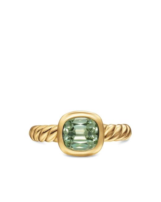David Yurman 18K Dy Mercer Prasiolite Ring in Metallic | Lyst