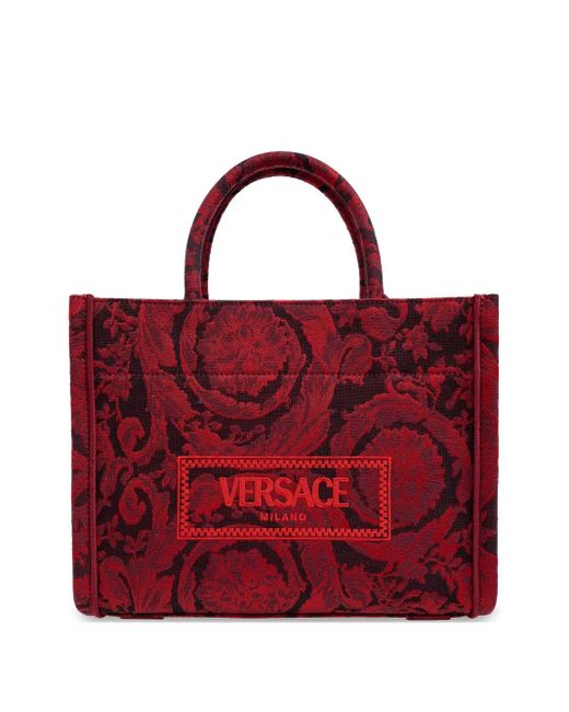 Versace Medium Barocco Athena Bag in Red | Lyst