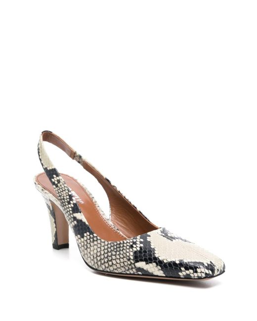 Paris Texas 80mm Bella Pumps In Metallic Lyst