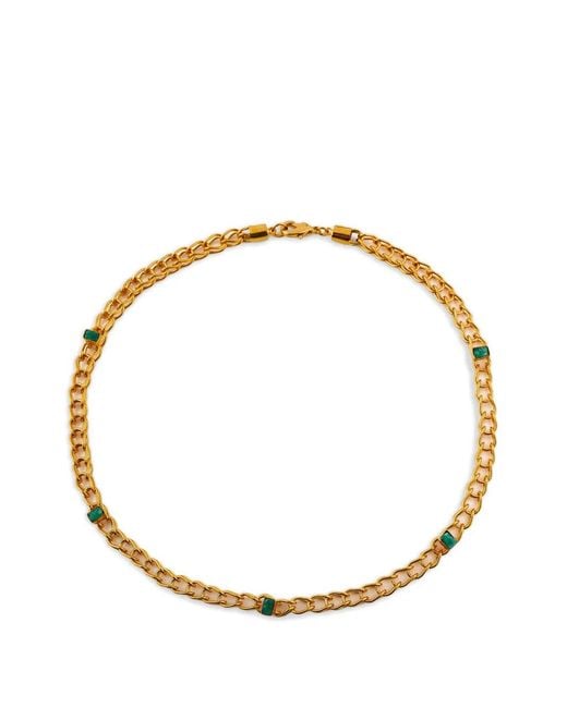 FENOMENA Emerald Collar Chain in Metallic | Lyst UK