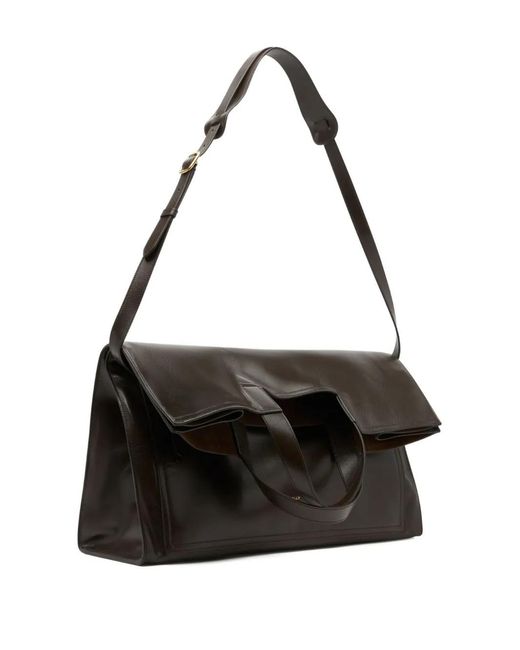 Bally Foldable-Detail Leather Tote Bag in Black | Lyst UK