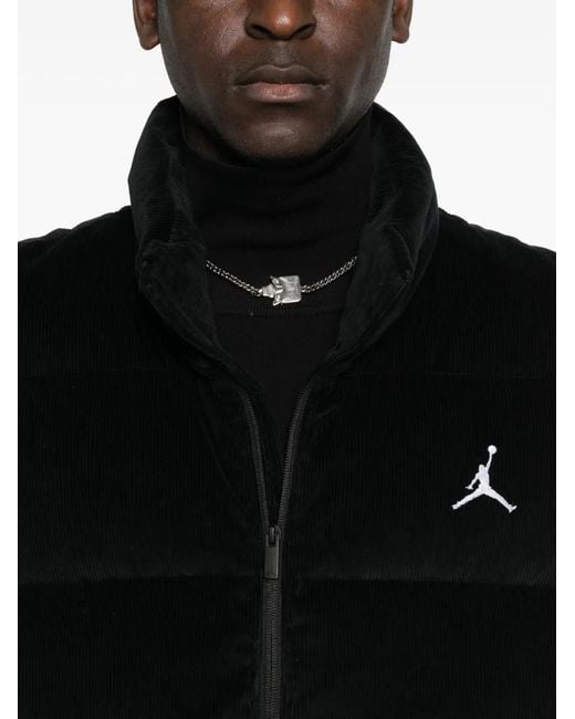 Nike Logo-Embroidery Corduroy Gilet in Black for Men | Lyst UK