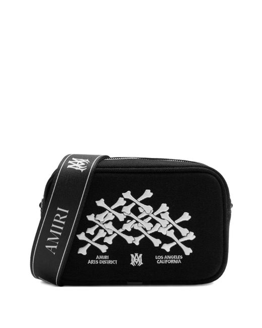 Amiri Bones Stacked Camera Case Canvas Bag in Black for Men | Lyst