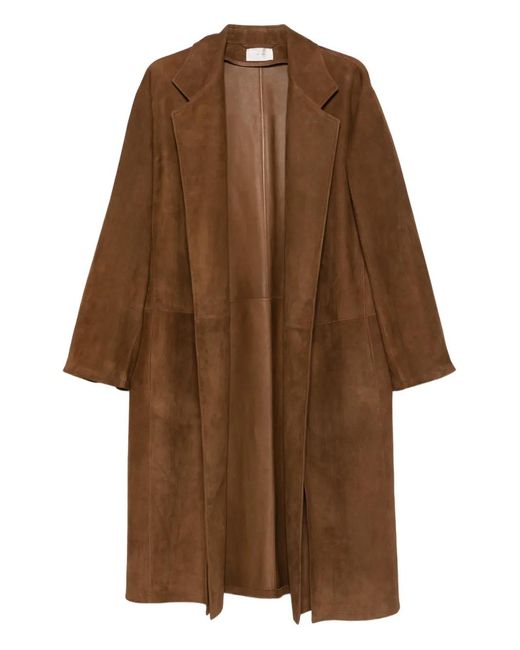 The Row Serenis Panelled-Split Coat in Brown | Lyst UK