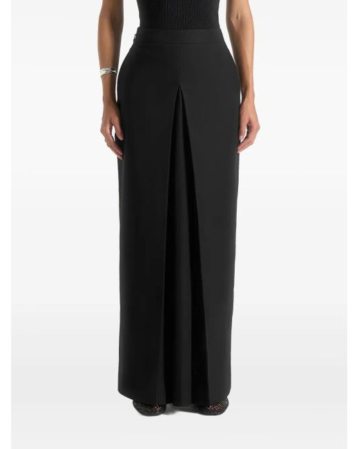 Manière De Voir Regine Box-Pleat Maxi Skirt in Black | Lyst UK