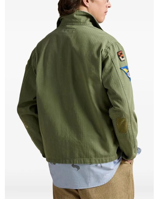 Polo Ralph Lauren Military Jacket With Patches in Green for Men | Lyst UK