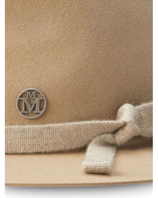 Maison Michel André Ribbon-Detailed Fedora Hat in Natural for Men | Lyst UK