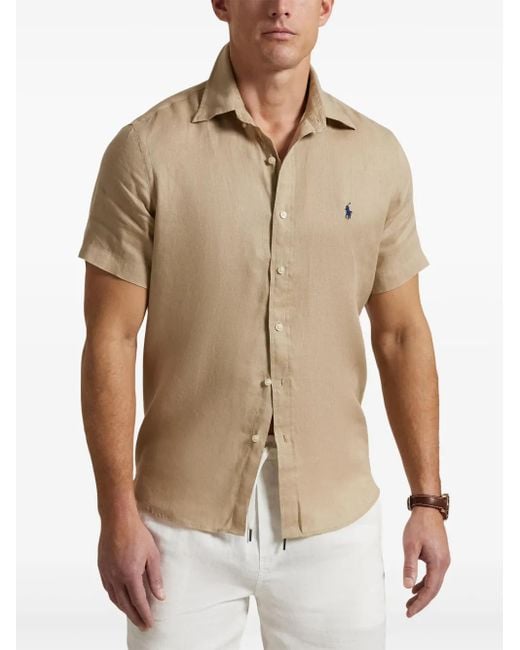 Polo Ralph Lauren Linen Shirt in Natural for Men | Lyst