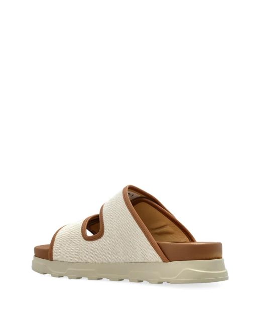 Furla Leather Sandals in Natural | Lyst