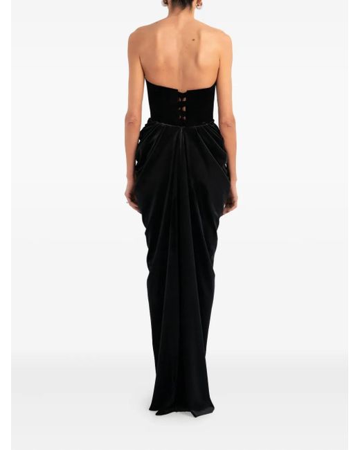 Ana Radu Strapless-Design Maxi Dress in Black | Lyst UK