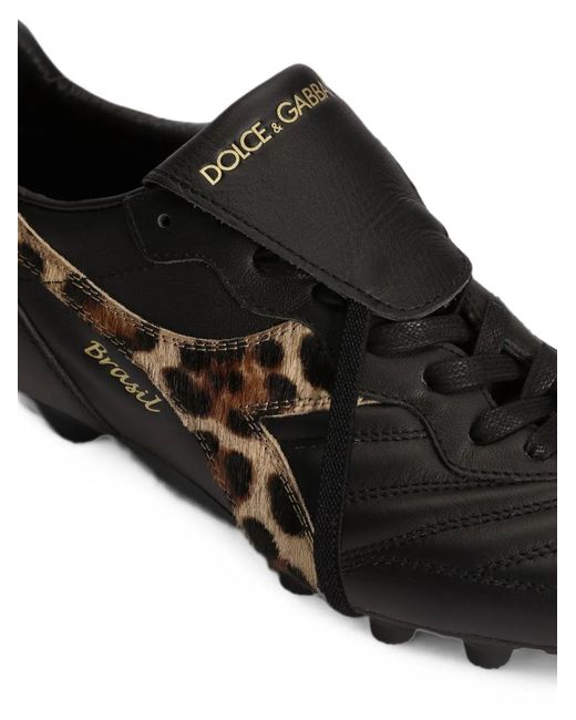 Dolce & Gabbana X Diadora Leopard-Print Sneakers in Black for Men | Lyst UK