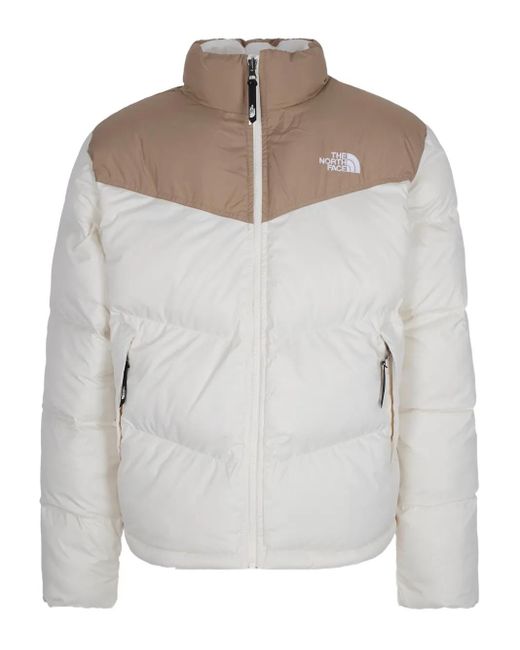 The North Face Saikuru Colour-Block Puffer Jacket in Grey for Men | Lyst UK