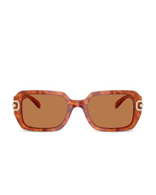 COACH Rectangular-Frame Sunglasses in Brown | Lyst UK