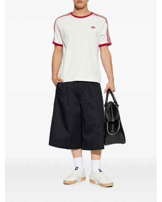 adidas Drop Needle Embroidered-Logo T-Shirt in White for Men | Lyst UK