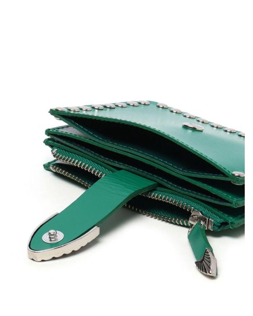 Toga Studded Wallet in Green | Lyst
