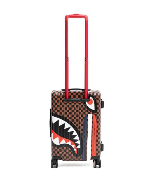 Sprayground Small Machine Francaise Check-Pattern Luggage in White | Lyst
