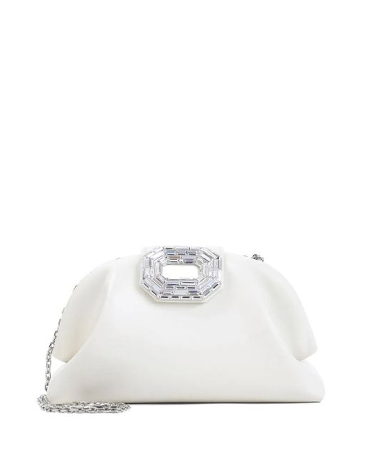 AMINA MUADDI Pochette Camelia in White | Lyst