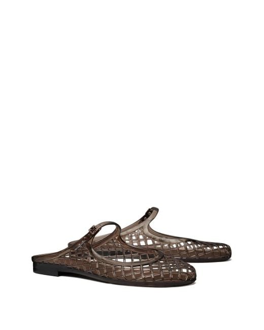 Tory Burch Perforated-Design Slides in White | Lyst