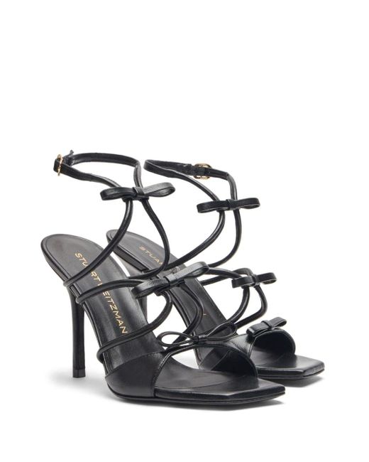 Stuart Weitzman 100mm Tully Sandals in Black | Lyst