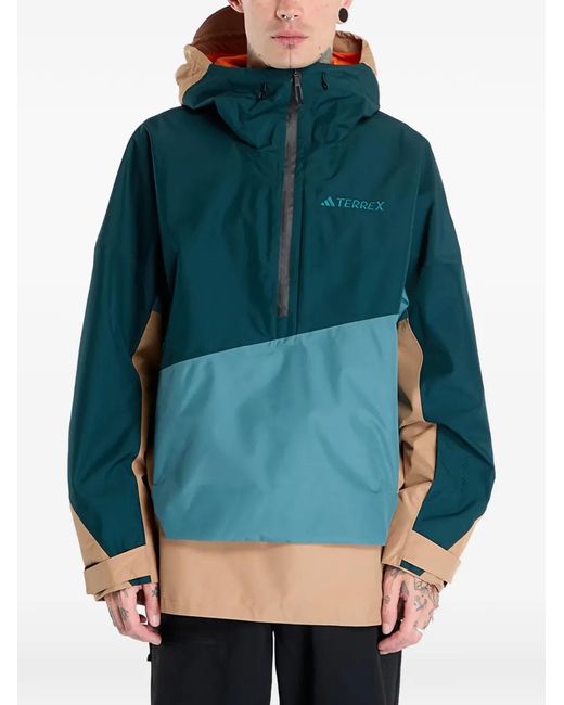 adidas Colour-Block Coat in Blue for Men | Lyst UK