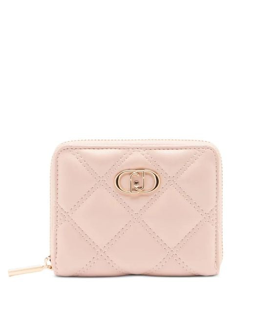 Liu Jo Monogram Quilted Small Wallet in Pink | Lyst UK