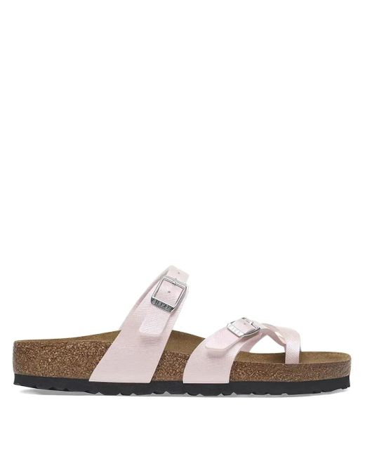 Birkenstock Mayari Dual-Strap Slides in White | Lyst
