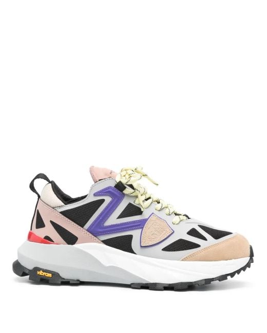 Philippe Model Logo-Patch Panelled-Design Sneakers in Blue | Lyst UK