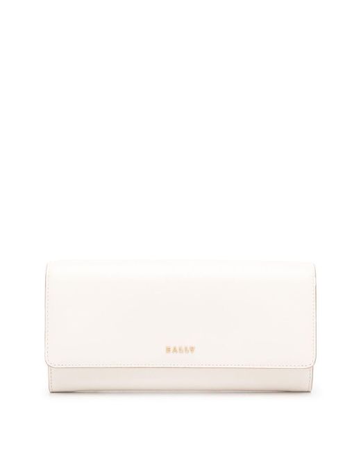 Bally Linney Logo-plaque Wallet in Natural | Lyst