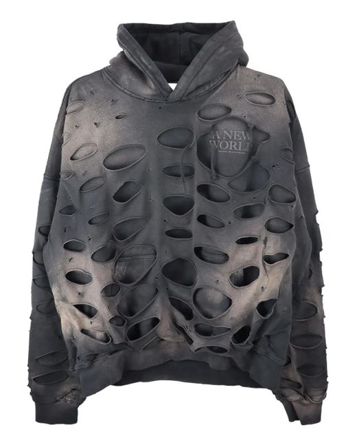 ALEXANDER DIGENOVA A New World Cotton Hoodie in Grey for Men | Lyst UK