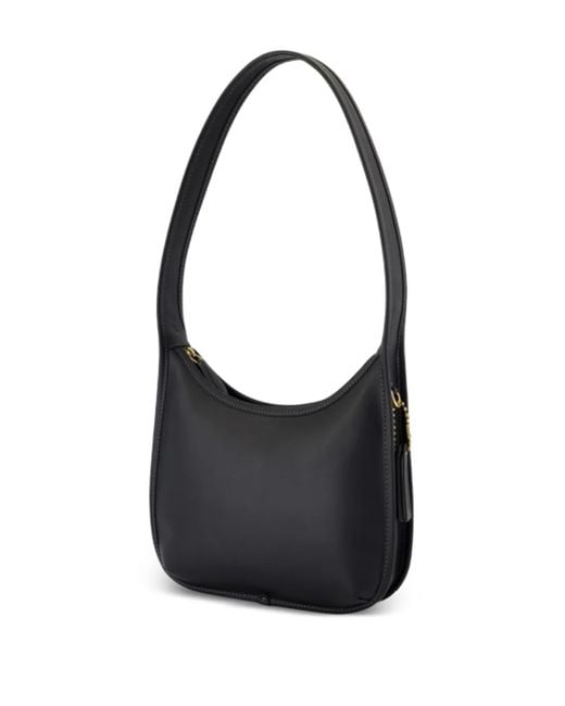 COACH Top-Handle Calfskin Shoulder Bag in Black | Lyst