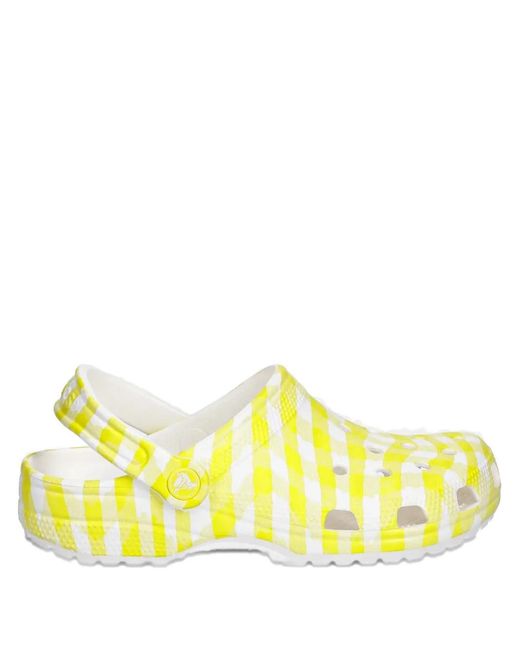 Crocs™ Gingham Slides in Yellow | Lyst