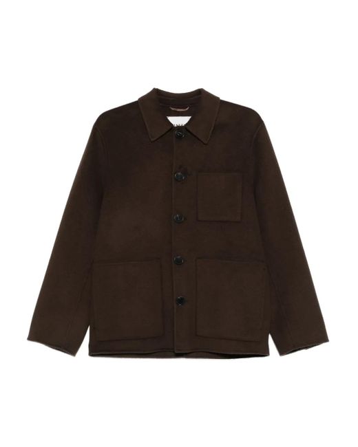 Amaranto Button-Up Shirt Jacket in Black for Men | Lyst UK