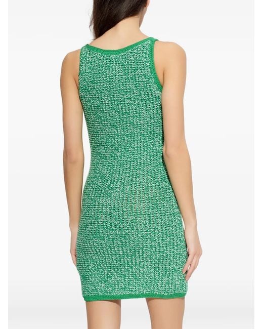 CASABLANCA Logo-Patch Mini Dress in Green | Lyst UK