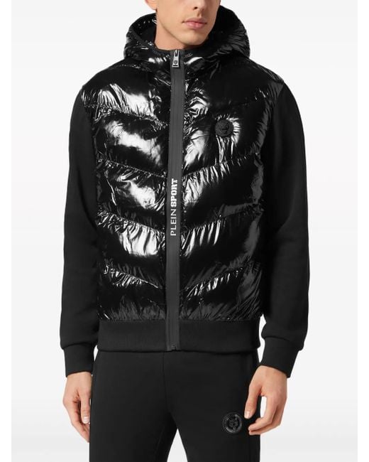 Philipp Plein Logo-Appliqué Padded Jacket in Black for Men | Lyst